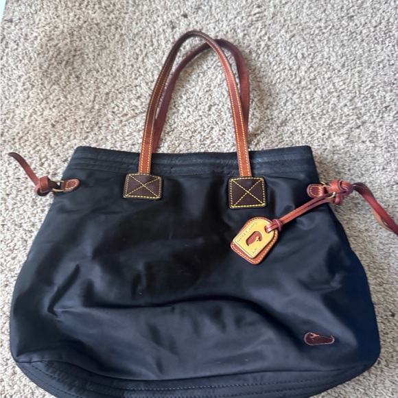 Dooney & Bourke | Bags | Dooney Bourke Victoria Black Nylon With Pink ...